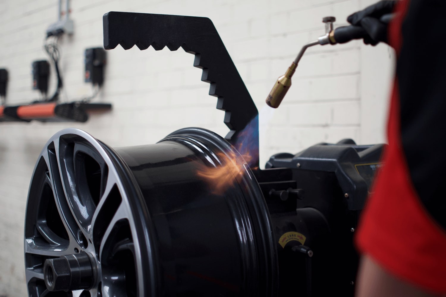 Wheel Repair Melbourne - Rim repairs in workshop of mobile